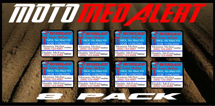 Rusk Racing Custom moto medic alert decals